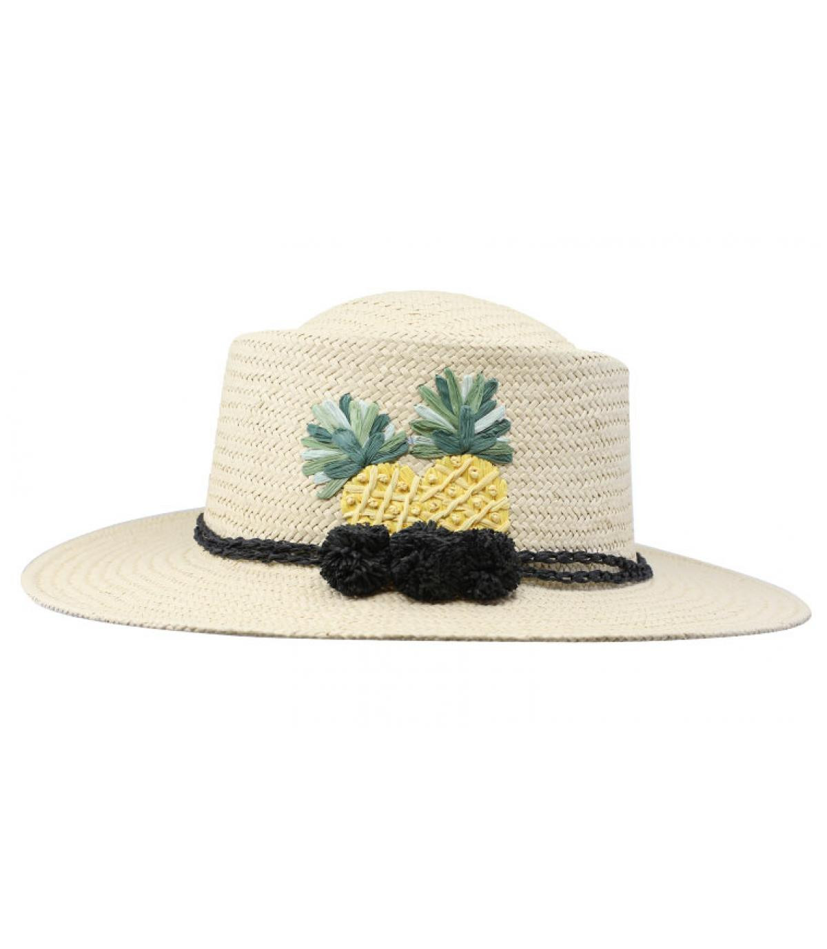 chapeau paille ananas - Matelot Pineapple par Seeberger : Headict